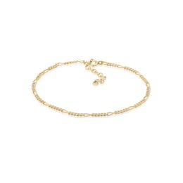 Elli Damen Armband &raquo;Armband Figaro Panzer Basic 925er Silber&laquo; gold