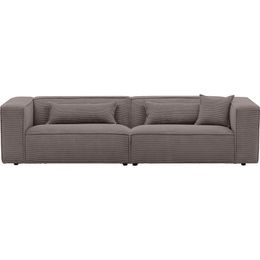 LeGer Home by Lena Gercke 3-Sitzer &raquo;PIARA, Couch mit Kedernaht, Sofa in Cord, Leinenoptik o. Strukturstoff&laquo; schwarze F&uuml;&szlig;e, bequemer Sitzkomfort beige 