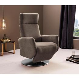 Sit & More sit&more TV-Sessel &raquo;Kobra&laquo; manuelle Relaxfunktion braun Struktur impr&auml;gniert (100% Polyester);Luxus-Microfaser ALTARA NUBUCK (100% Polyester);Struktur