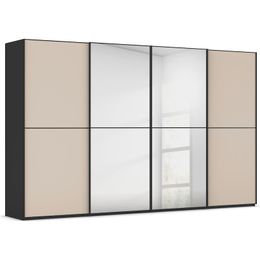 Rauch Schwebet&uuml;renschrank &raquo;Kleiderschrank Schrank Garderobe Schlafzimmerschrank SCALE-DUO&laquo; edle zweigeteilte T&uuml;ren Spiegel/Glas-Mix 3 Zierleisten MADE