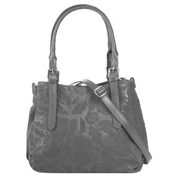 Samantha Look Damen Henkeltasche echt Leder, Made in Italy schwarz