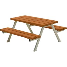 Plus Garten-Kindersitzgruppe &raquo;Alpha Junior Kombim&ouml;bel&laquo; 1 Stk. tlg. 118x118x57/32,5 cm braun FSC -zertifizierter Holzwerkstoff, Stahl