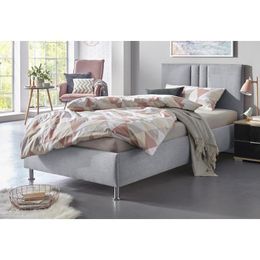 Westfalia Schlafkomfort Polsterbett &raquo;Elba&laquo; wahlweise mit LED-Beleuchtung grau Bezug Bett: Microfaser (100% Polyester) oder Strukturstoff (77% Polyester, 23% Viskose);Bonnell-