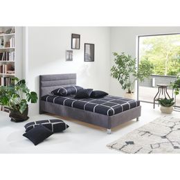 Westfalia Schlafkomfort Polsterbett grau Bezug: Microvelours (100% Polyester);Bonnell-Federkern-Matratzenbezug: 100% Polyester;Kaltschaum-Matratzenbezug: Frottee 100% 