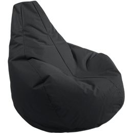 Kinzler Sitzsack &raquo;Gamer&laquo; 1 Stk. tlg. Uni Farben, mit R&uuml;ckenlehne, Outdoor geeignet, Kinderzimmer schwarz Polyester