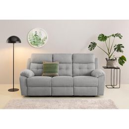Home Affaire 3-Sitzer &raquo;Lannilis&laquo; mit manueller und elektrischer Relaxfunktion grau Webstoff 95% Polyester 5% Nylon
