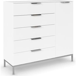Rauch Kombikommode &raquo;Kommode T&uuml;rkommode Sideboard Kombikommode FLIPP&laquo; Breite 120 cm mit 2 Einlegeb&ouml;den, 1-t&uuml;rig mit 5 Schubladen und Soft-Close-