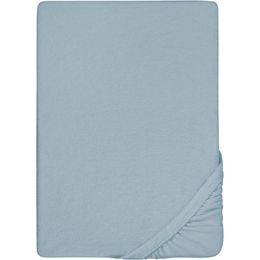 Biberna Spannbettlaken &raquo;Pepe&laquo; weicher Frottee-Stretch blau Frottee, Obermaterial: 80% Baumwolle, 20% Polyester