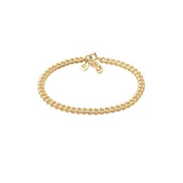 Elli Premium Damen Armband &raquo;Panzerkette Massiv Basic Blogger Trend 925 Silber&laquo; gold