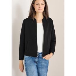 Cecil Damen Sweatjacke mit feinem Strukturmuster und Rei&szlig;verschluss XS (36)