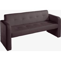 exxpo - sofa fashion Sitzbank &raquo;Barista K&uuml;chensofa, kompakte Stellma&szlig;e, Sitzh&ouml;he 49cm&laquo; mit R&uuml;ckenlehne braun Carabu (50%Polyester, 35%Polyacryl, 15%