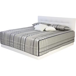 Westfalia Schlafkomfort Polsterbett &raquo;Ravenna&laquo; inkl. Bettkasten bei Ausf&uuml;hrung mit Matratze wei&szlig; Bezug Bett: Kunstleder;Bonnell-Federkernmatratze: Frottee (100% Polyester);