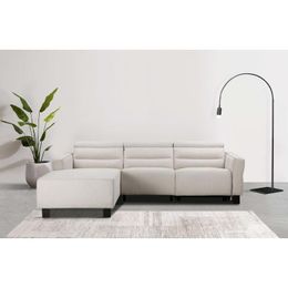 Home Affaire Ecksofa &raquo;Carpari, L-Form, 263 cm, manuelle o. elektrische Relaxfunktion,&laquo; USB A/C und Kopfteilverstellung beige