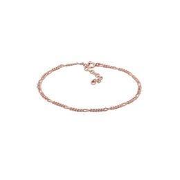 Elli Damen Armband &raquo;Armband Figaro Panzer Basic 925er Silber&laquo; rosa
