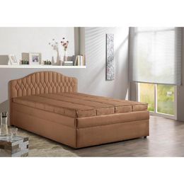 Maintal Polsterbett braun Liegefl&auml;che L&auml;nge B: 200cm x 140cm,mit Fleckschutz, Bonnell-Federkernmatratze H2