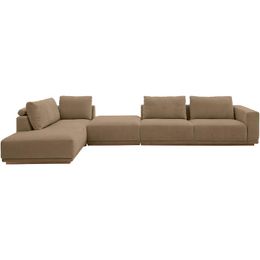 Musterring Wohnlandschaft Anreihsofa mit Armlehne rechts, Eckteil links mit Kissen & Hocker 100% Polyester