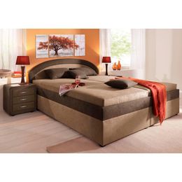 Maintal Polsterbett braun Liegefl&auml;che L&auml;nge B: 200cm x 80cm, H&ouml;he Bett: 96cm H&ouml;he Liegefl&auml;che: 51,00, Festpolsterung H3