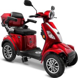 Rolektro Elektromobil &raquo; E-Quad 25 V.3, Lithium Akku&laquo; 25 km/h mit Topcase rot Keine Helmpflicht bei angelegtem Gurt