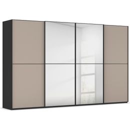 Rauch Schwebet&uuml;renschrank &raquo;Kleiderschrank Schrank Garderobe Schlafzimmerschrank SCALE-DUO&laquo; edle zweigeteilte T&uuml;ren Spiegel/Glas-Mix 3 Zierleisten MADE