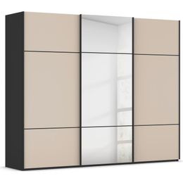 Rauch Schwebet&uuml;renschrank &raquo;Kleiderschrank Schrank Garderobe Schlafzimmerschrank SCALE-TRIO&laquo; edle dreigeteilte Front mit 2 Zierleisten Spiegel/Glas 