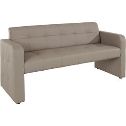 exxpo - sofa fashion Polsterbank &raquo;Barista K&uuml;chensofa mit Komfortsitzh&ouml;he 49cm&laquo; tolle Detailverarbeitung, frei im Raum stellbar grau Microfaser (