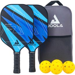 Joola Pickleballschl&auml;ger &raquo;Ben Johns Blue Lightning Pickleball Set&laquo; Inklusive 2 Schl&auml;ger, 4 B&auml;llen und Tasche, ideal f&uuml;r Freizeitspieler blau 