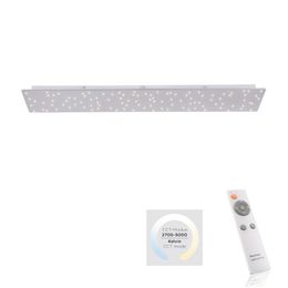JUST LIGHT LED Deckenleuchte &raquo;SPARKLE&laquo; LED-Board 1 Stk. warmwei&szlig; - kaltwei&szlig; CCT - &uuml;ber Fernbedienung und Schalter grau