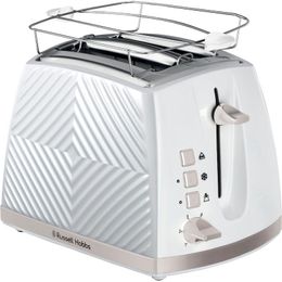 Russell Hobbs Toaster &raquo;Groove 26391-56&laquo; 2 lange Schlitze f&uuml;r 2 Scheiben 850 W wei&szlig;, 850 Watt - 6 Br&auml;unungsstufen wei&szlig; Toaster