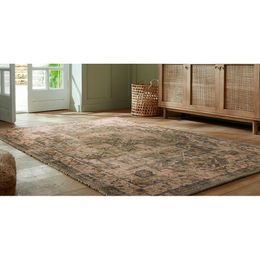 FLAIR RUGS Teppich &raquo;Selena Jute&laquo; rechteckig 8 mm H&ouml;he Vintage Jute gr&uuml;n Baumwolle, Jute, Kunstfaser