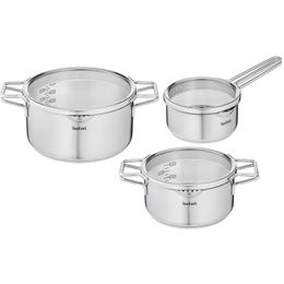 Tefal Topf-Set &raquo;Jamie Oliver Ingenio G6, Topfset Induktion mit Pfannen&laquo; Set, Bratpfanne 28 cm, Kasserollen 16/20 cm, Schmorpfanne 24 cm, 3 Deckel, 6 Stk. 