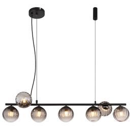 Globo LIGHTING H&auml;ngeleuchte &raquo;DALLERTA&laquo; G9 1 Stk. H&auml;ngelampe/Pendelleuchte/Glas rauchfarben/H&ouml;he k&uuml;rzbar/Esstisch