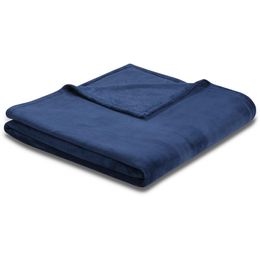 Biederlack Wohndecke &raquo;King Fleece&laquo; leicht, Kuscheldecke blau Polyester