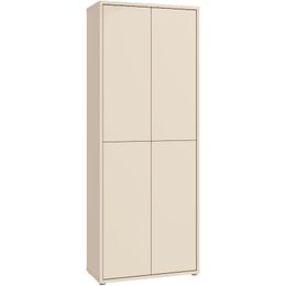 FORTE Schuhschrank &raquo;Alice Springs&laquo; B/H/T 74,5/191,9/34,9 cm, Stauraumschrank, Mehrzweckschrank, Breite 74,5 cm, mit 8 B&ouml;den beige Spanplatte