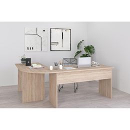 FMD Eckschreibtisch &raquo;Tiell&laquo; Winkel Schreibtisch, B&uuml;rotisch, beidseitig montierbar, 205/155 cm braun