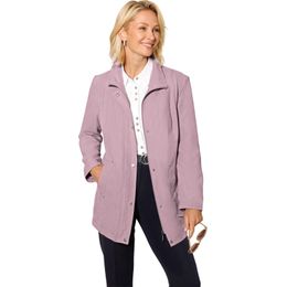 Damen &Uuml;bergangsjacke in Veloursleder-Optik mauve, Gr&ouml;&szlig;e 42