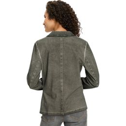 Heine Damen Sweatblazer mit Ziersteinen khaki Gr&ouml;&szlig;e 36