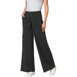 Heine Damen Jerseyhose mit Cargo-Taschen schwarz Gr&ouml;&szlig;e 40