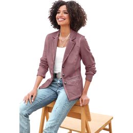 Heine Damen Sweatblazer mit Ziersteinen bordeaux Gr&ouml;&szlig;e 42
