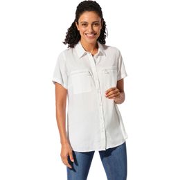 CR&Eacute;ATION L Damen Longbluse mit langen Seitenschlitzen wei&szlig; Gr&ouml;&szlig;e 42