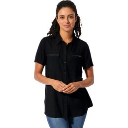 CR&Eacute;ATION L Damen Longbluse mit langen Seitenschlitzen schwarz Gr&ouml;&szlig;e 52