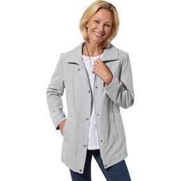 CR&Eacute;ATION L Damen &Uuml;bergangsjacke in Veloursleder-Optik hellgrau Gr&ouml;&szlig;e 42