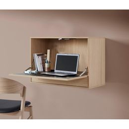 Schreibtisch &raquo;Mistral B&uuml;rotisch, Arbeitstisch, Tisch, Computertisch&laquo; mit LED Spot, B: 89 cm, Designm&ouml;belserie wei&szlig;
