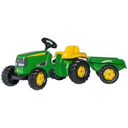 Rolly Toys Trettraktor &raquo;rollyKid, John Deere&laquo; mit Trailer gr&uuml;n Trettraktor