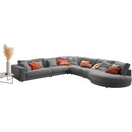 3C Candy Ecksofa &raquo;Enisa II, bequem und komfortabel, Mega Familiensofa, L-Form&laquo; incl. 3 Flatterkissen, wahlweise mit Flecken-Schutz-Bezug Easy care 
