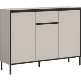 Home Affaire Sideboard &raquo;NORT, H&ouml;he: 101cm, mit Metall Stabfu&szlig;, 3 T&uuml;ren, 1 Schubkasten&laquo; Anrichte, Kommode, Schrank, Board, Higboard FSC -zertifizierter