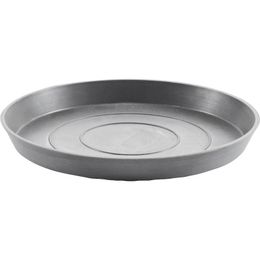 Ecopots Blumentopfuntersetzer &raquo;ROUND SAUCER Grey&laquo; BxTxH: 28,7x28,7x3 cm grau Kunststoff