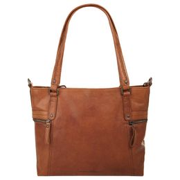 SPIKES & SPARROW Spikes & Sparrow Damen Shopper echt Leder braun