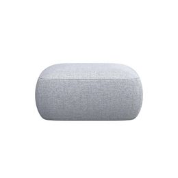 FLEXLUX Pouf &raquo;Torino, rund, bodennah, Sitzhocker, Polsterhocker&laquo; Modernes, organisches Hocker-Design, Kaltschaum, Wellenunterfederung grau
