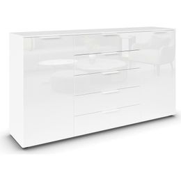 Rauch Schubkastenkommode &raquo;Kommode T&uuml;rkommode Sideboard Kombikommode FLIPP mit Glasfront&laquo; Breite 160/180 cm mit 4 Einlegeb&ouml;den, 2-trg mit 5 Schubladen 