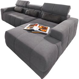 DOMO collection Ecksofa &raquo;Brandon gro&szlig;e Ausf&uuml;hrung B/T/H: 289/177/80 cm, auch in Leder und Cord&laquo; ohne Sitztiefenverstellung, Luxus-Microfaser, 